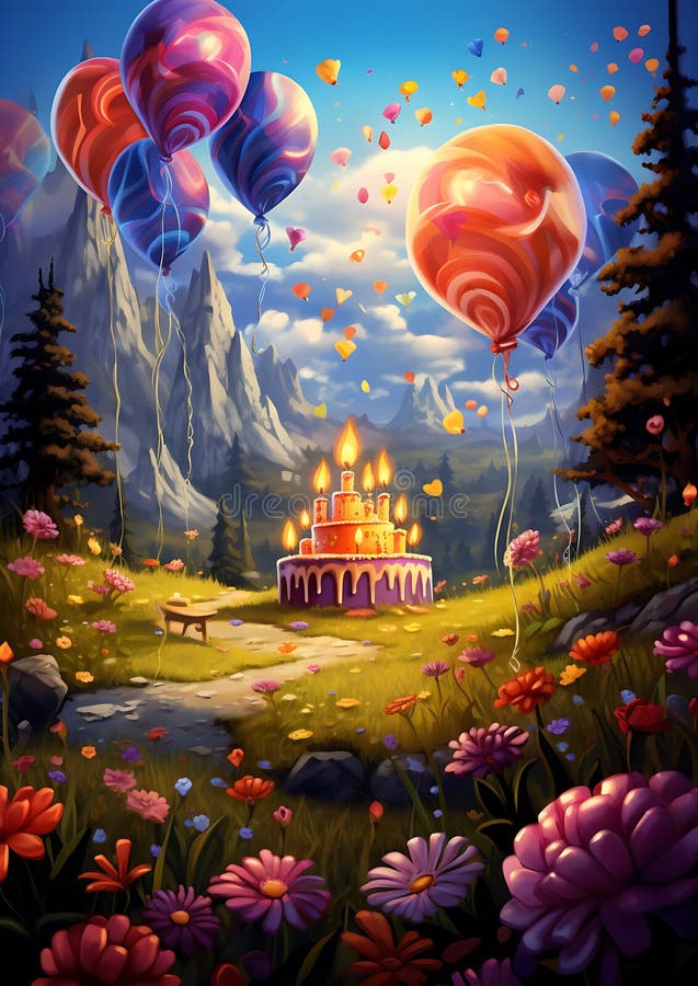 Vibrant Party Backdrops for Crafters Stock Illustration - Illustration ...