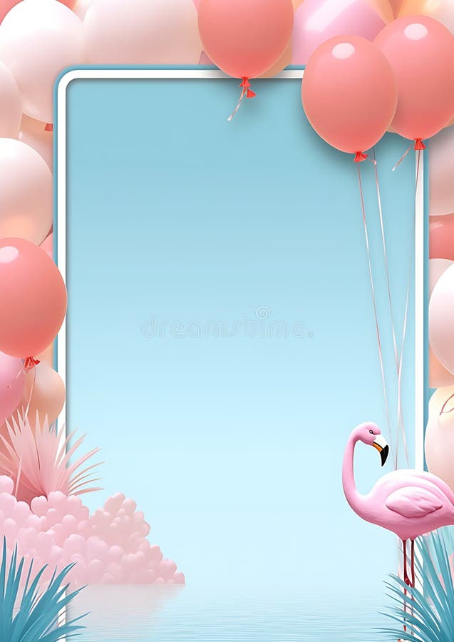 Vibrant Party Invitation Frames Stock Illustration - Illustration of ...