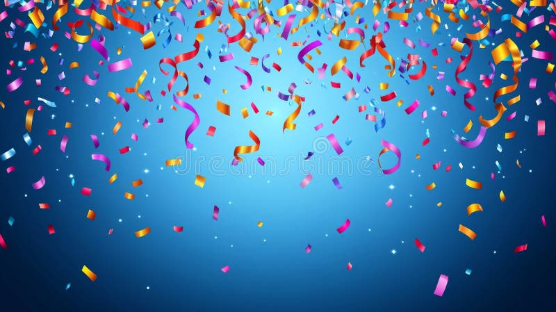 A Vibrant Party Scene Featuring Confetti Falling from Above, Ideal for ...