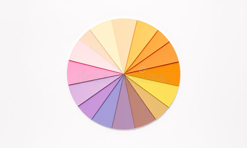 A Vibrant Pastel Color Wheel with a Slightly 3D Effect Stock Image ...