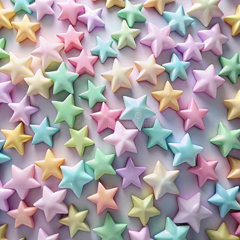 A Vibrant, Pastel-colored Star-filled Background Stock Illustration ...