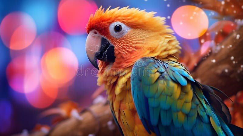 Vibrant Pastel Parrot in Ultra HD Stock Illustration - Illustration of ...