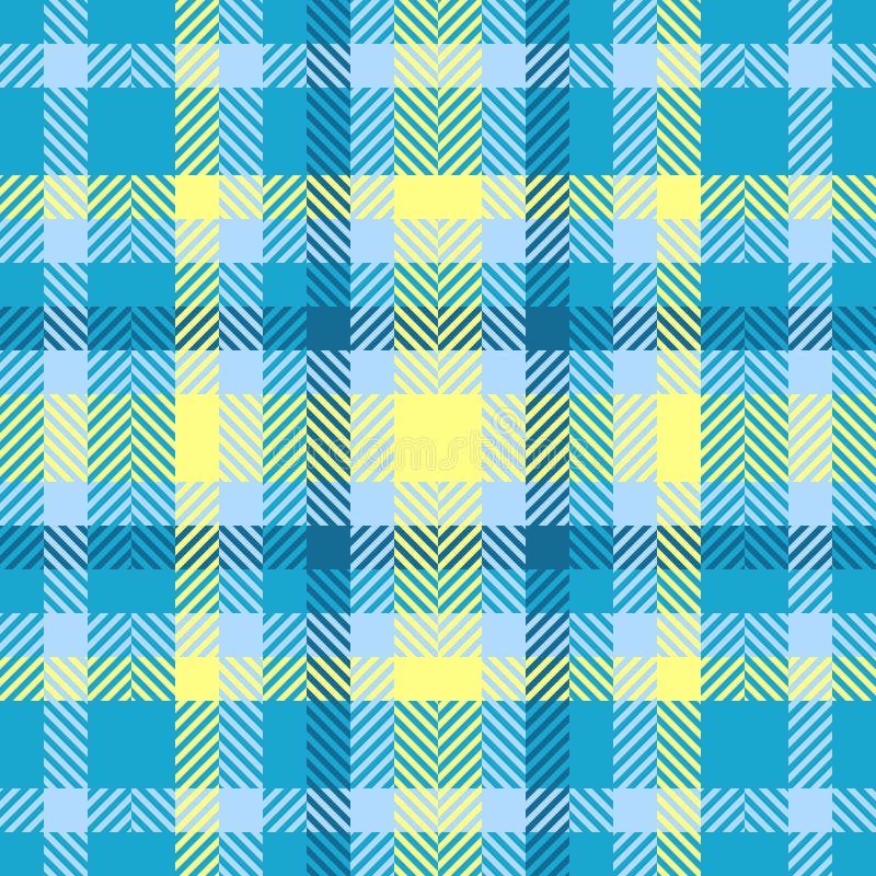 Vibrant Pastel Plaid Pattern in Teal, Light Blue, and Yellow. Perfect ...