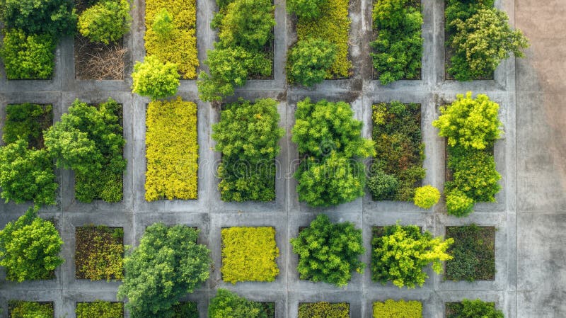This Vibrant Patch of Greenery Amidst Urban Structures Highlights the ...