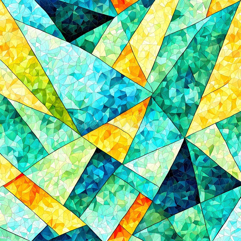 Vibrant Patchwork of Abstract Shapes with Pencil Texture Details Stock ...