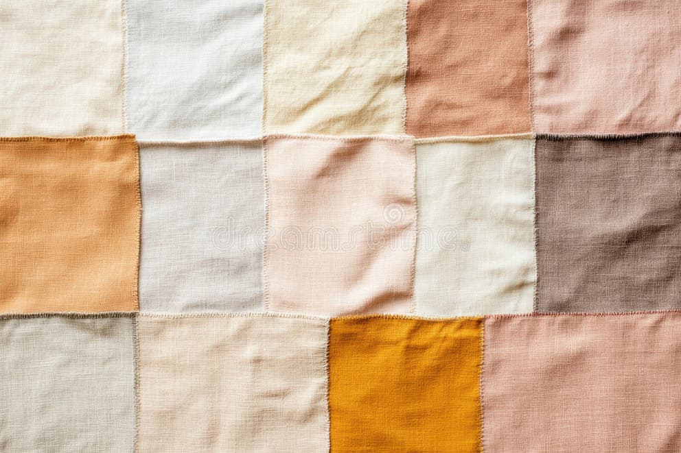 Vibrant Patchwork of Diverse Textiles Creating an Artistic Backdrop for ...