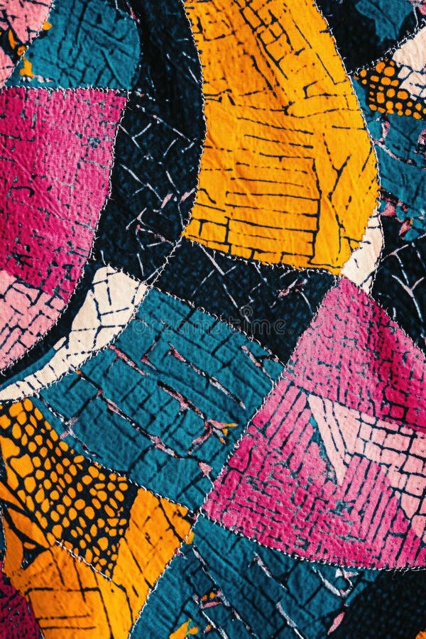 Vibrant Patchwork Quilt stock photo. Image of creative - 367268194