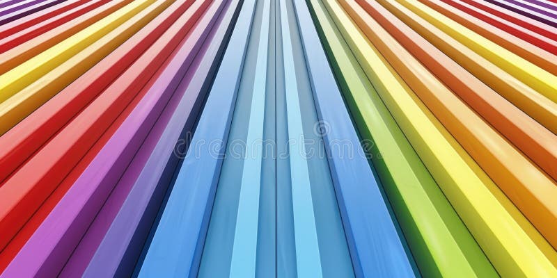 A Vibrant Pattern of Colorful Stripes Converging in a Point of ...