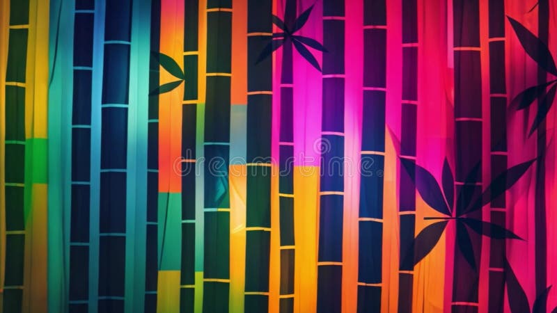 Colorful Bamboo Pattern with Overlapping Layers Stock Video - Video of ...