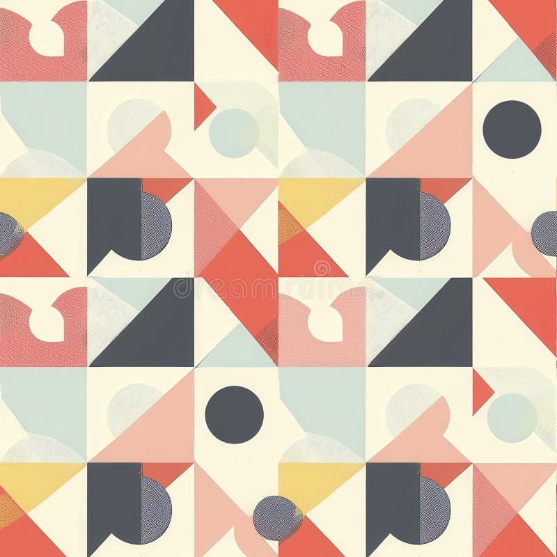 Geometric Pattern Interlocking Squares Modern Design Vibrant Colors ...