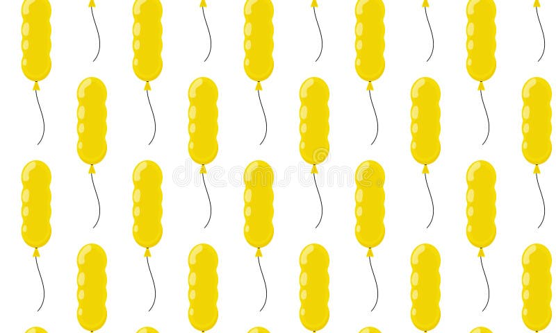 Bright Yellow Balloons Pattern Perfect for Festive Celebrations and ...