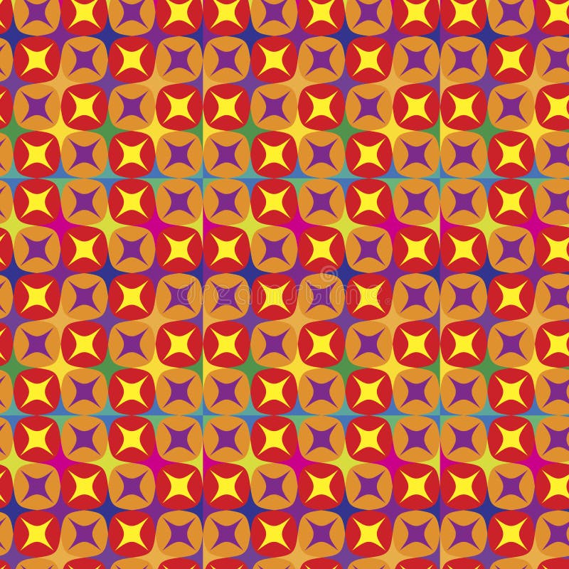 Vibrant Pattern in Warm Tones Stock Vector - Illustration of bright ...