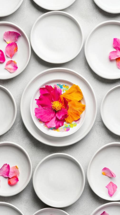 Vibrant Patterned Plate Adds Charm To Minimalist Dining Table Setting ...