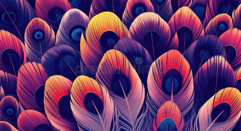 Vibrant Peacock Feathers in a Stunning Array of Colors and Patterns ...