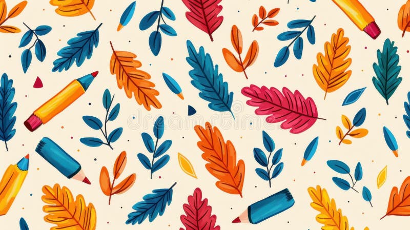 Vibrant Pencil Doodle Patterns for Kids. Fun Scribbles and Crayon ...