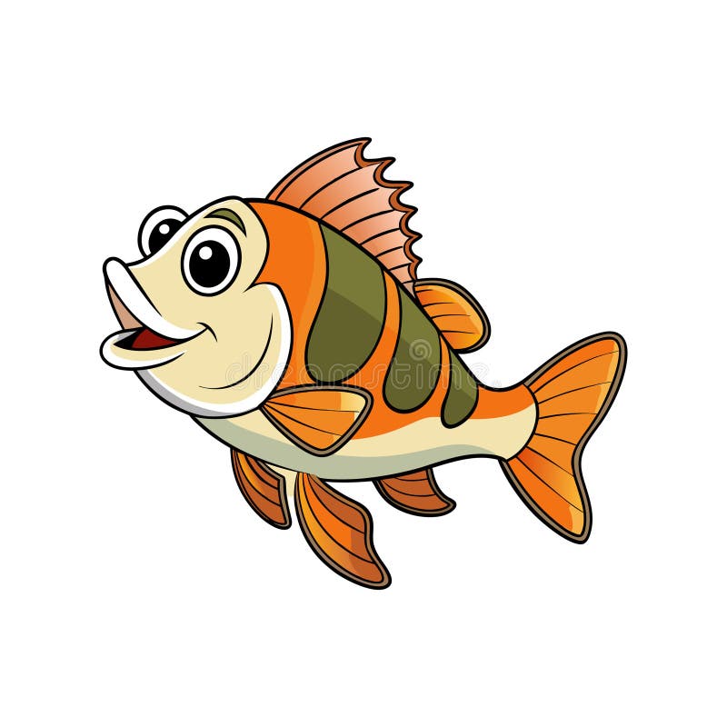 Vibrant Perch Coloring Design for Kids Stock Photo - Illustration of ...