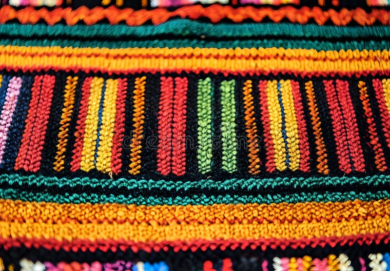 Vibrant Peruvian Textile Pattern Close-Up Stock Illustration ...