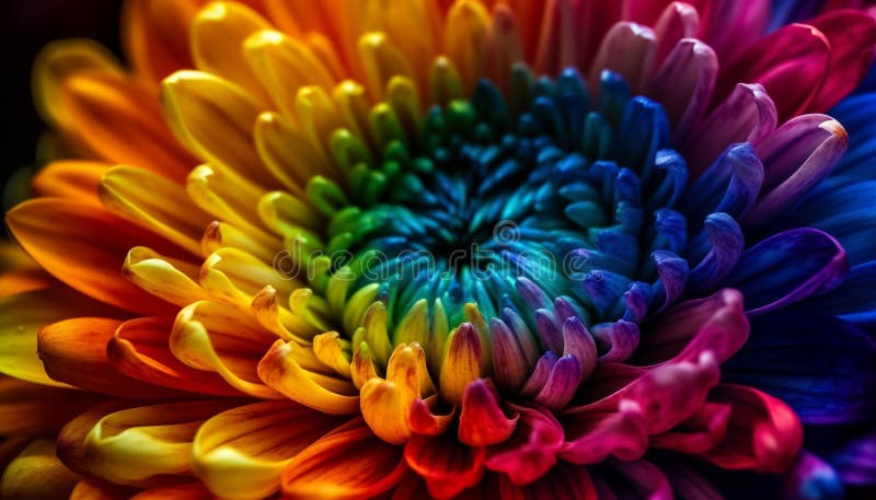 Vibrant Petals of Flowers in Nature Generated by AI Stock Illustration ...