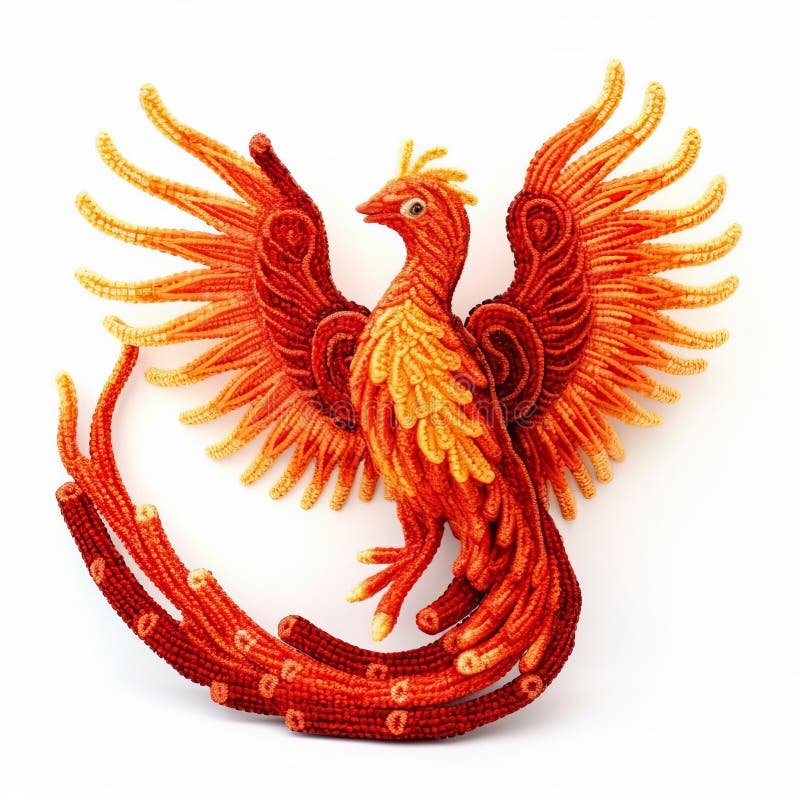 Vibrant Phoenix Artwork with Intricate Patterns and Dynamic Movement ...