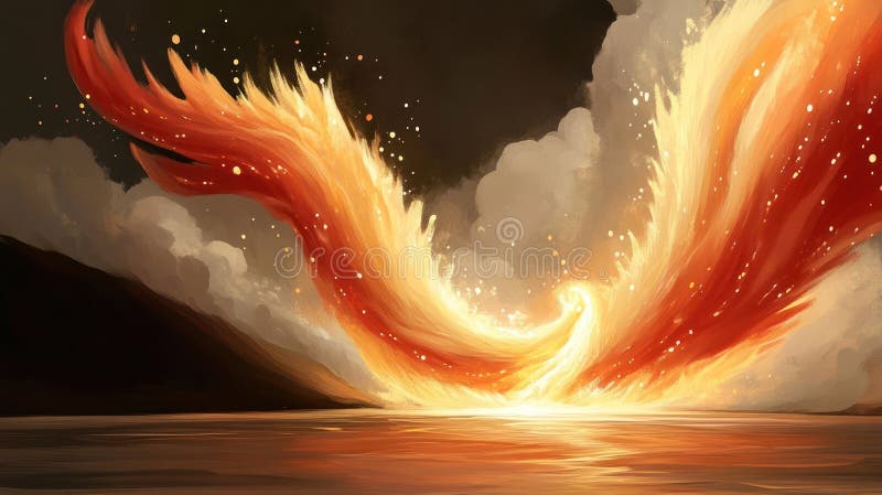 A Vibrant Phoenix Emerges from Water, Symbolizing Rebirth and ...
