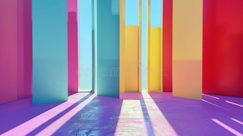 A Vibrant Photography Studio Space Showcasing Colorful Models in a ...