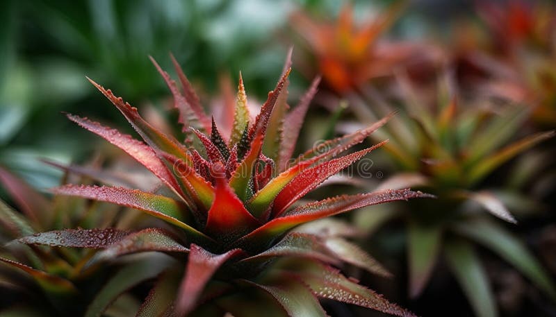 Vibrant Pineapple Blossom Spikes in Tropical Forest Generated by AI ...