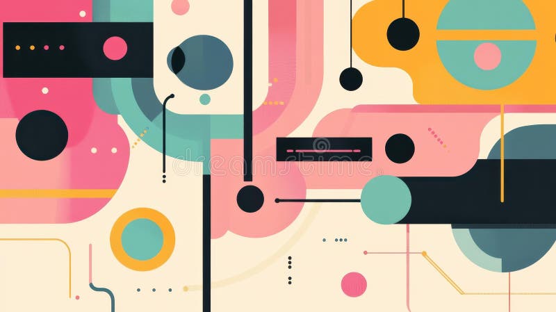 Vibrant Pink Abstract Design Showcases Modern Tech Communication ...
