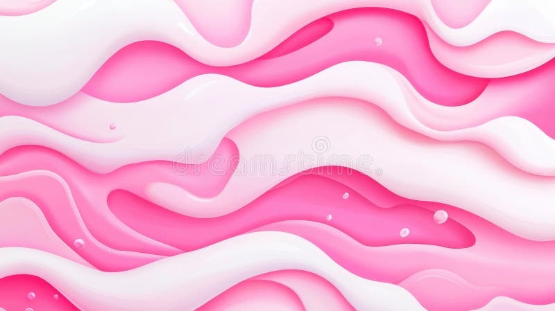 Vibrant Pink Abstract Slime Background with Layered Paper Cut Waves ...