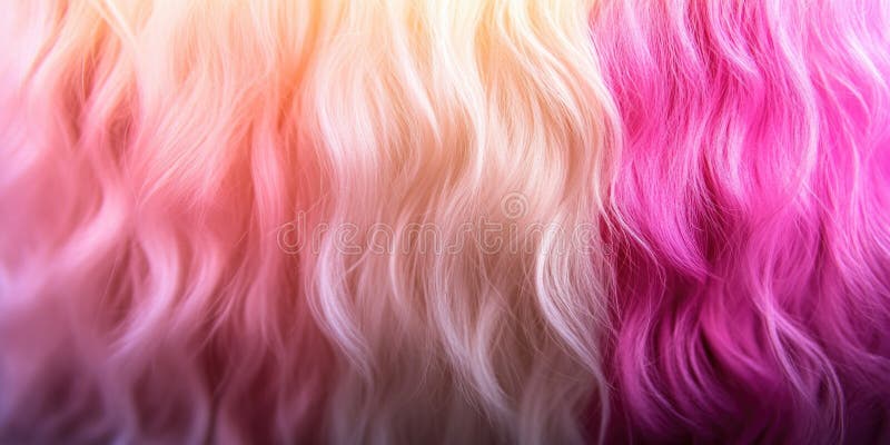 Vibrant Pink and Blonde Wavy Hair Textures in Gradient Light Stock ...
