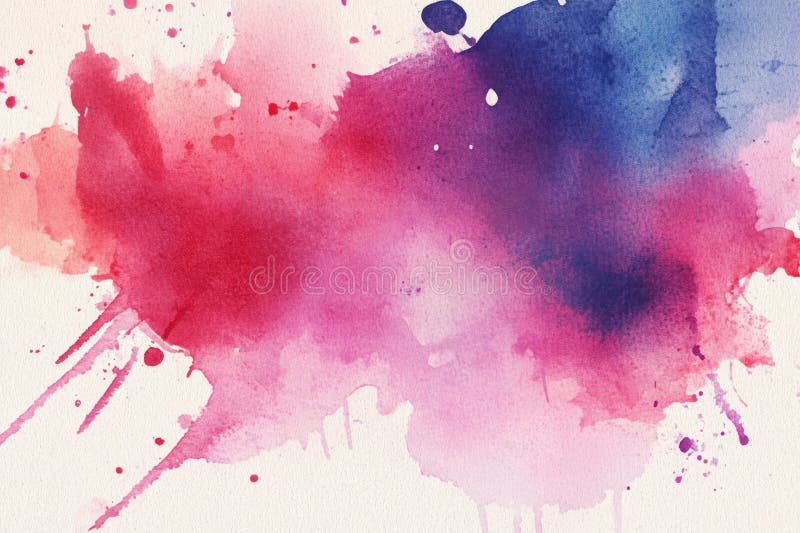 Vibrant Pink Blue Watercolor Splash Paper Artificial Intelligence Stock ...