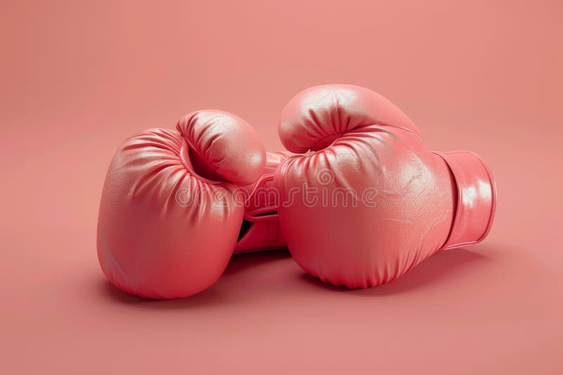Vibrant Pink Boxing Gloves Display Stock Illustration - Illustration of ...