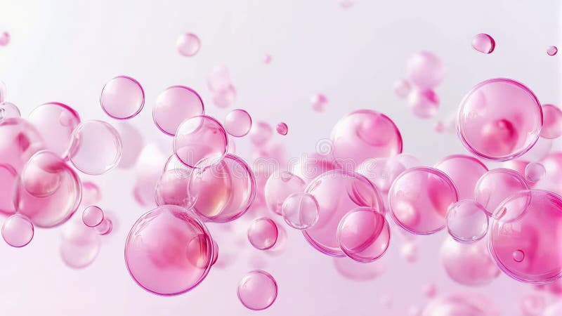 Vibrant Pink Bubbles Creating a Dreamy Liquid Background Stock Footage ...