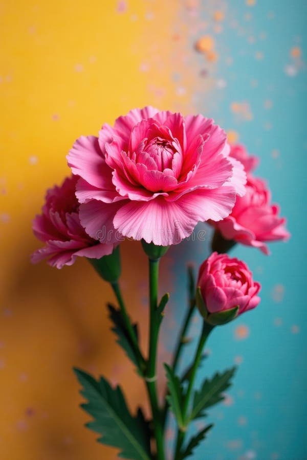 Vibrant Pink Carnation Bouquet, Colorful Backdrop, Romance, Colorful ...