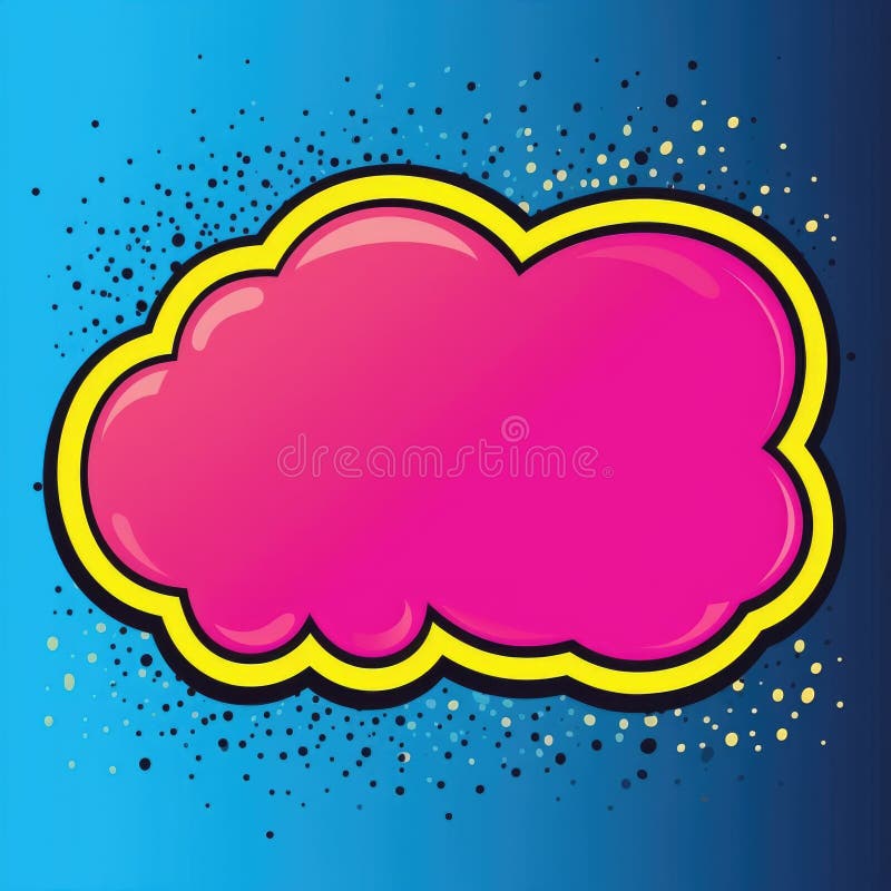 Vibrant Pink Comic Cloud Burst Stock Illustration - Illustration of ...