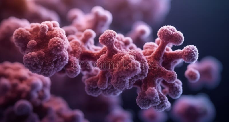 Vibrant Pink Coral-like Structures, Possibly a Microscopic View of ...