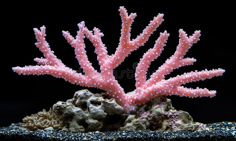 Vibrant Pink Coral Reef Structure with Intricate Branches and Textures ...
