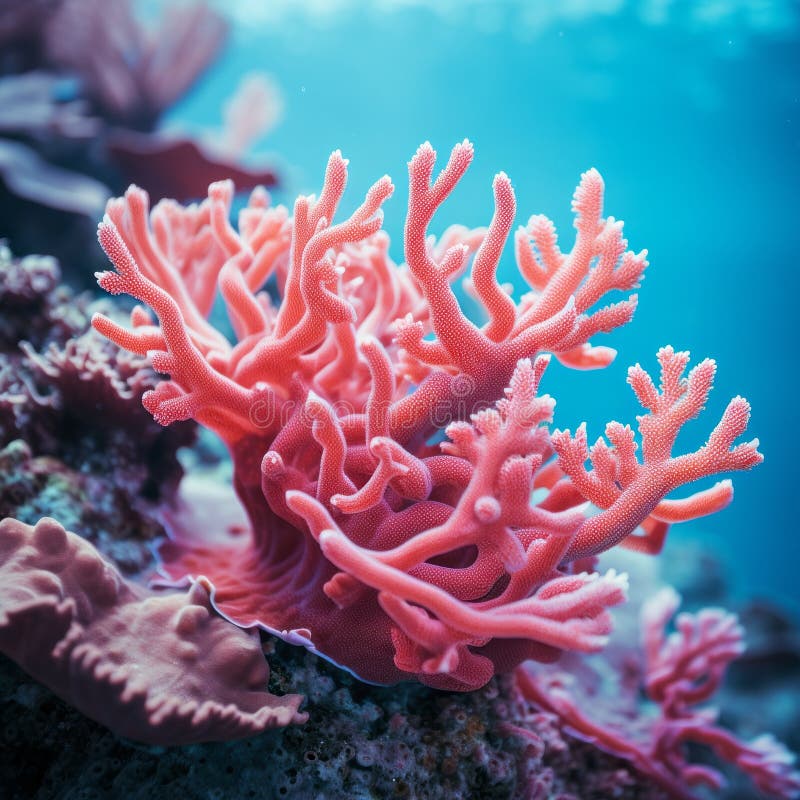Vibrant Pink Corals: a Nature-inspired Vray Tracing Masterpiece Stock ...