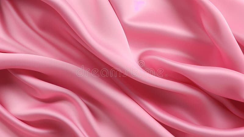 Vibrant Pink Fabric with Smooth Shiny Texture Dominates Scene Stock ...