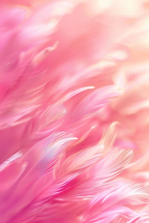 Vibrant Pink Feather Up Close, Perfect for Design Projects Stock Photo ...