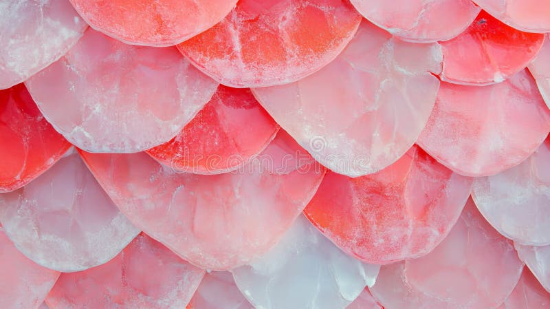 Vibrant Pink Fish Scale Tile Texture with White Grout for Decorative ...