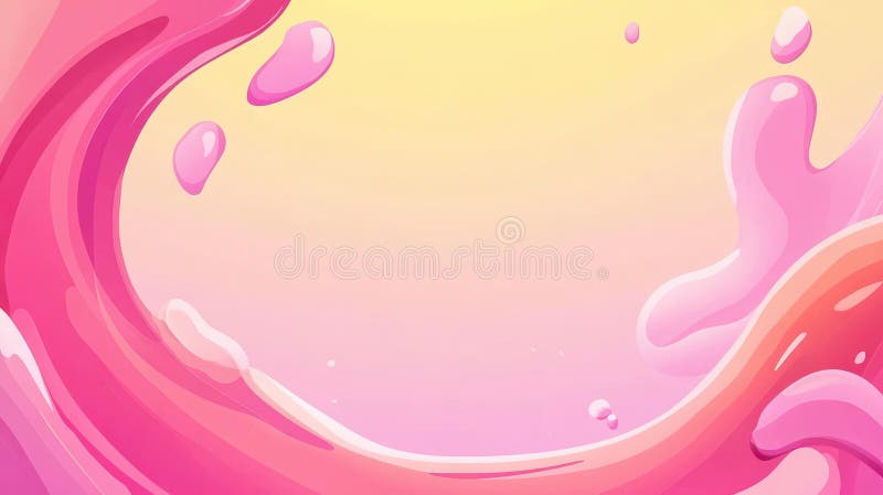Vibrant Pink Flow Background with Modern Cartoon Textures, Perfect for ...