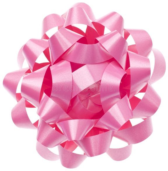 Vibrant Pink Gift Bow stock image. Image of clipping - 19249285
