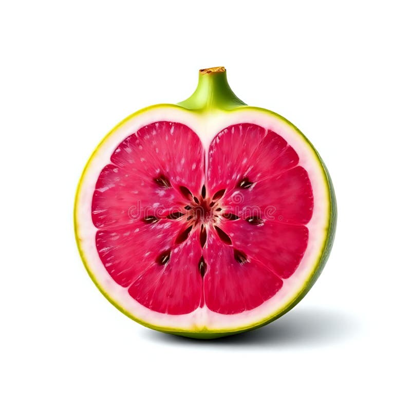 Vibrant Pink Grapefruit Slice with Juicy Segments Stock Photo - Image ...