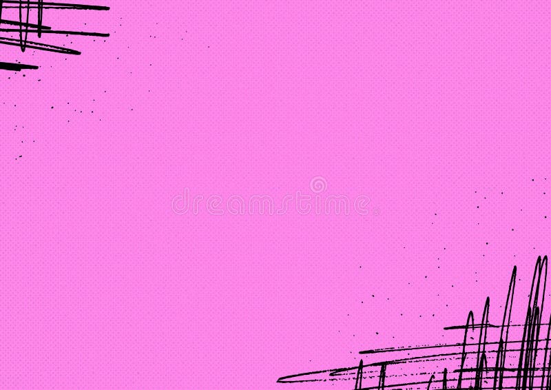 A Vibrant Pink Landscape Retro Design Background with Scribble Strokes ...