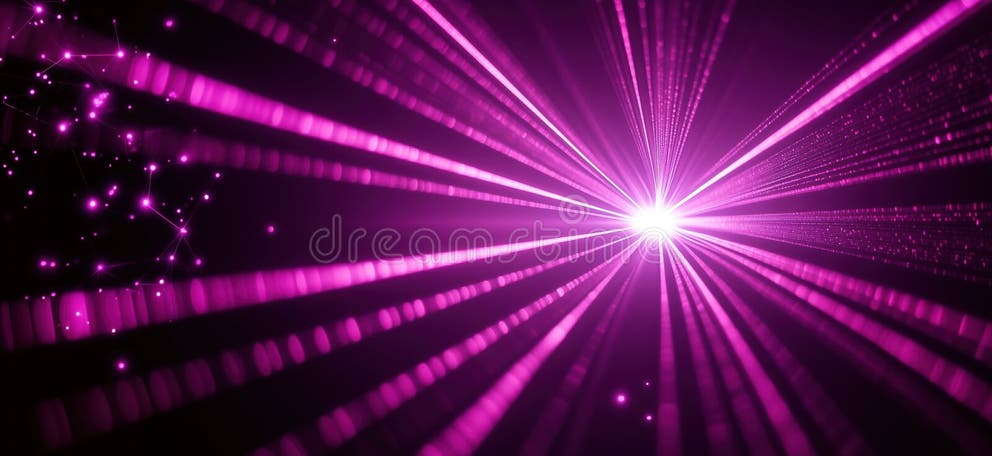 Vibrant Pink Light Rays Emanating from Center Creating Dynamic Visual ...