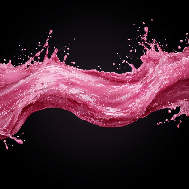 Vibrant pink liquid splash stock illustration. Illustration of color ...