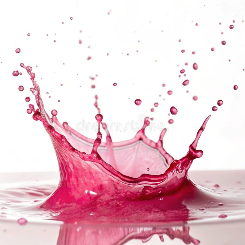 Vibrant pink liquid splash stock illustration. Illustration of impact ...