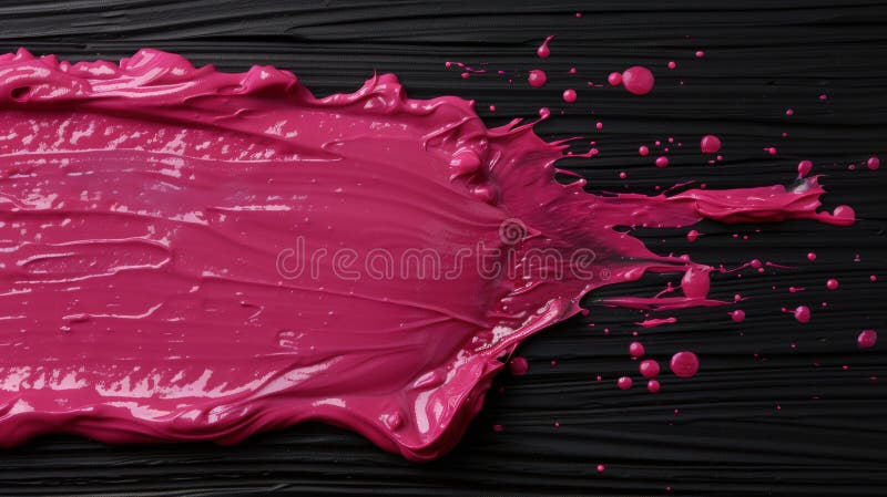 Vibrant Pink Paint Splash on Dark Background Stock Illustration ...