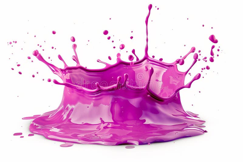 Vibrant pink paint splash stock illustration. Illustration of flowing ...