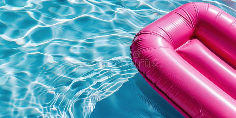 Vibrant Pink Pool Float on Sparkling Blue Water - Summer Vibes Concept ...